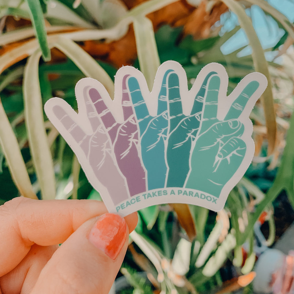Peace Takes A Paradox Sticker – Paradigm